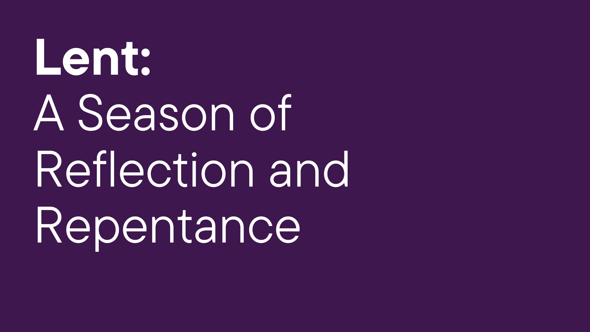 Preparing for Lent: Evening of Prayer - Youth Ministry Resources ...